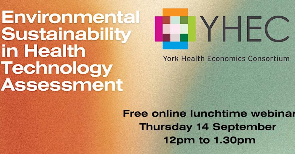 Environmental Sustainability in Health Technology Assessment | Medical ...